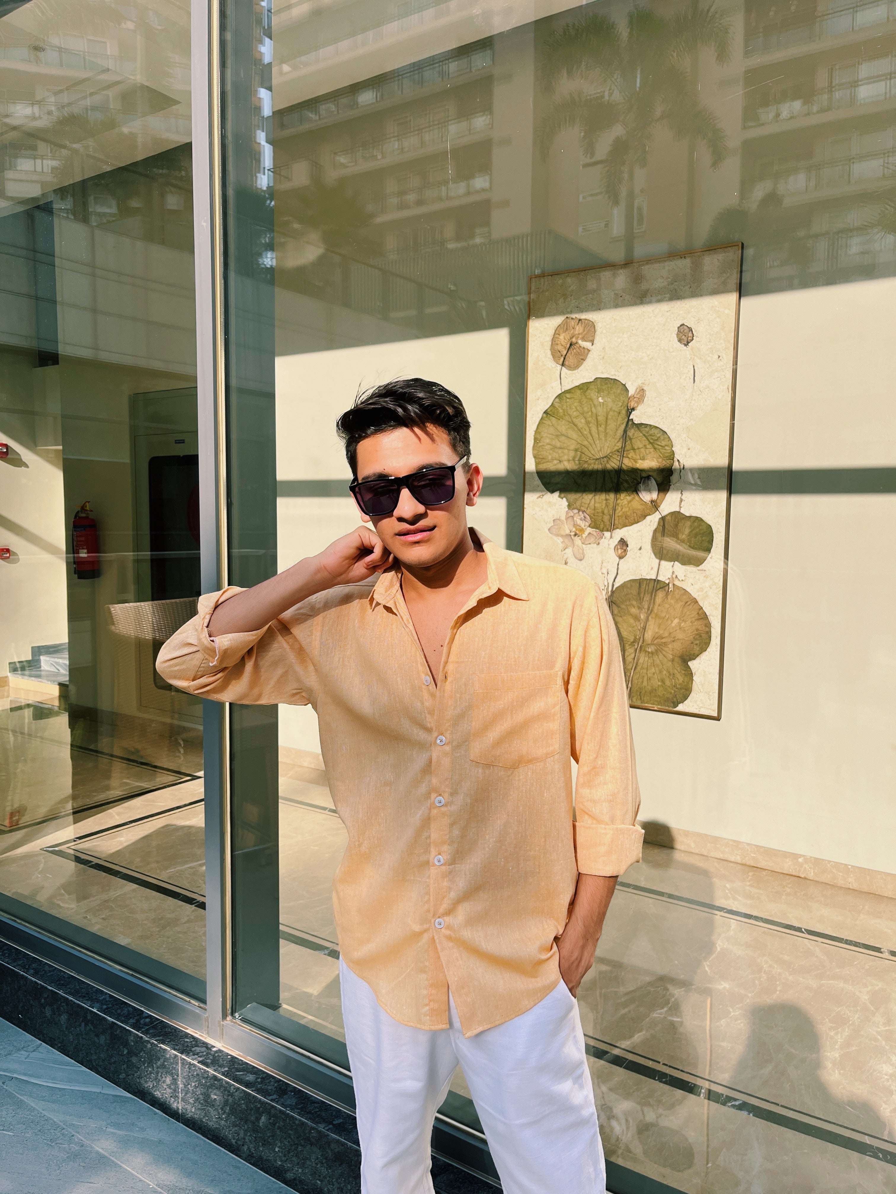 Pastel Yellow Linen Shirt – The June Clothing